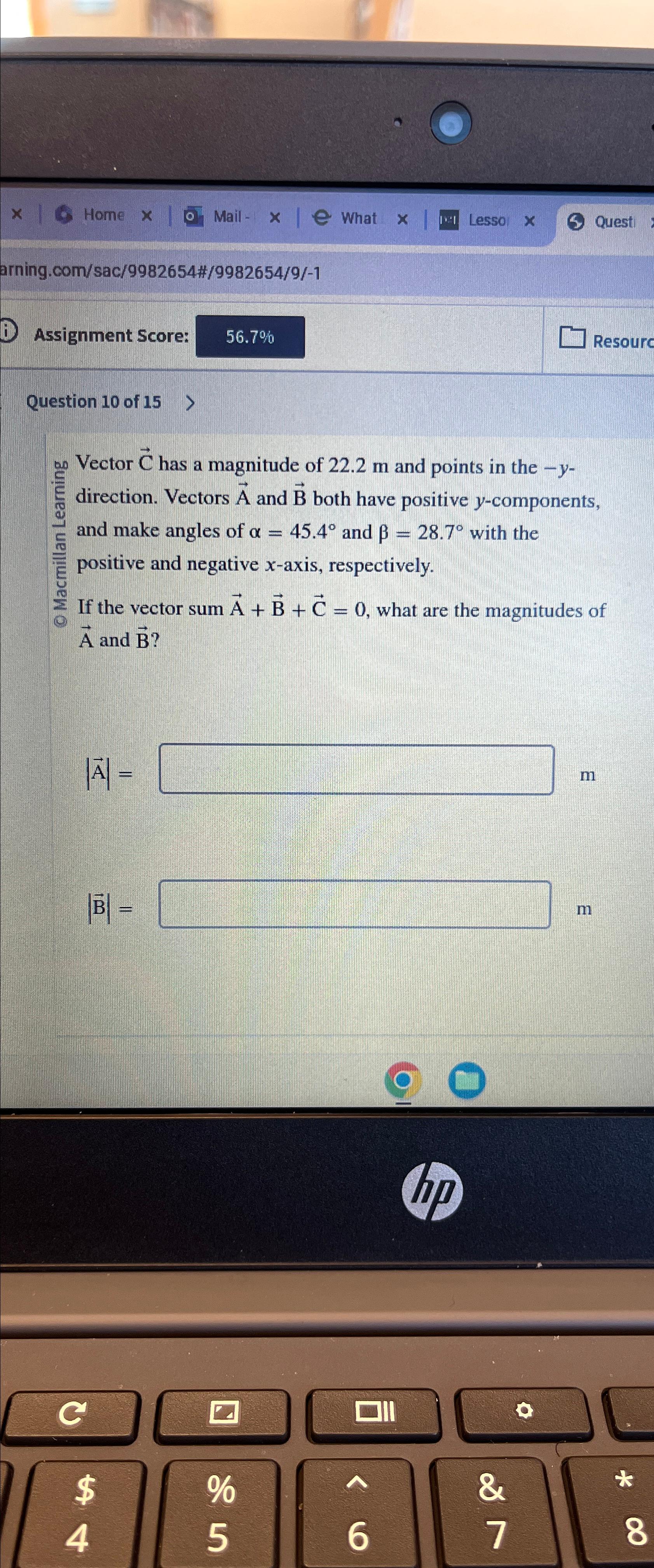 Solved Assignment Score:ResourcQuestion 10 ﻿of 15Vector | Chegg.com