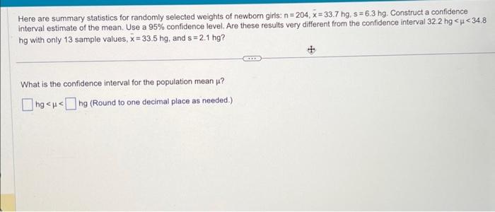 Solved Here are summary statistics for randomly selected | Chegg.com
