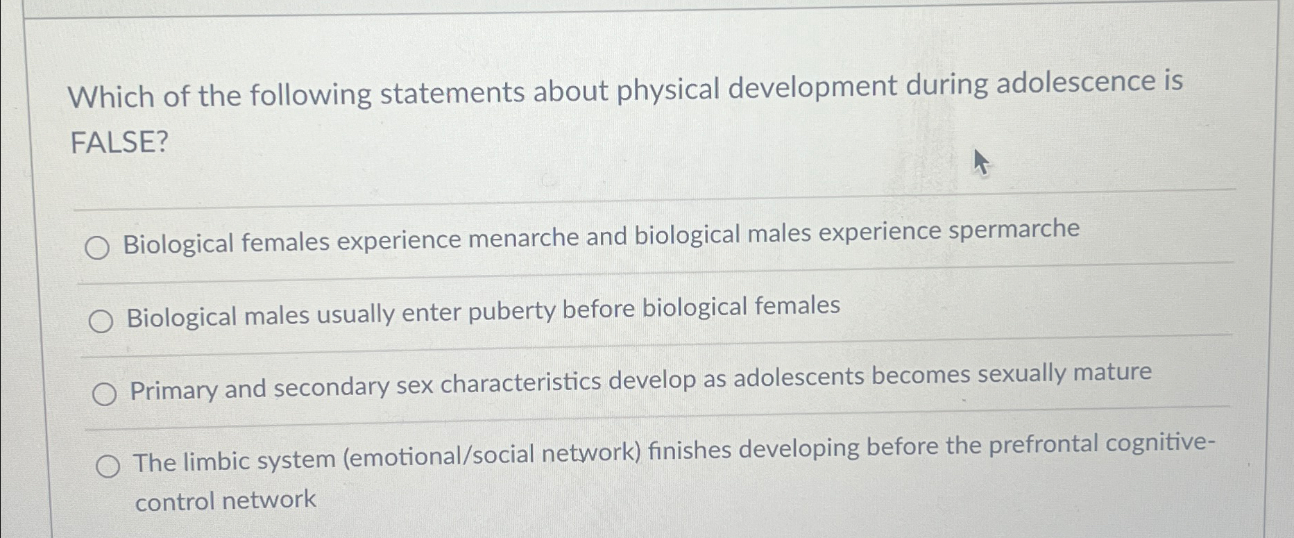 Solved Which of the following statements about physical | Chegg.com