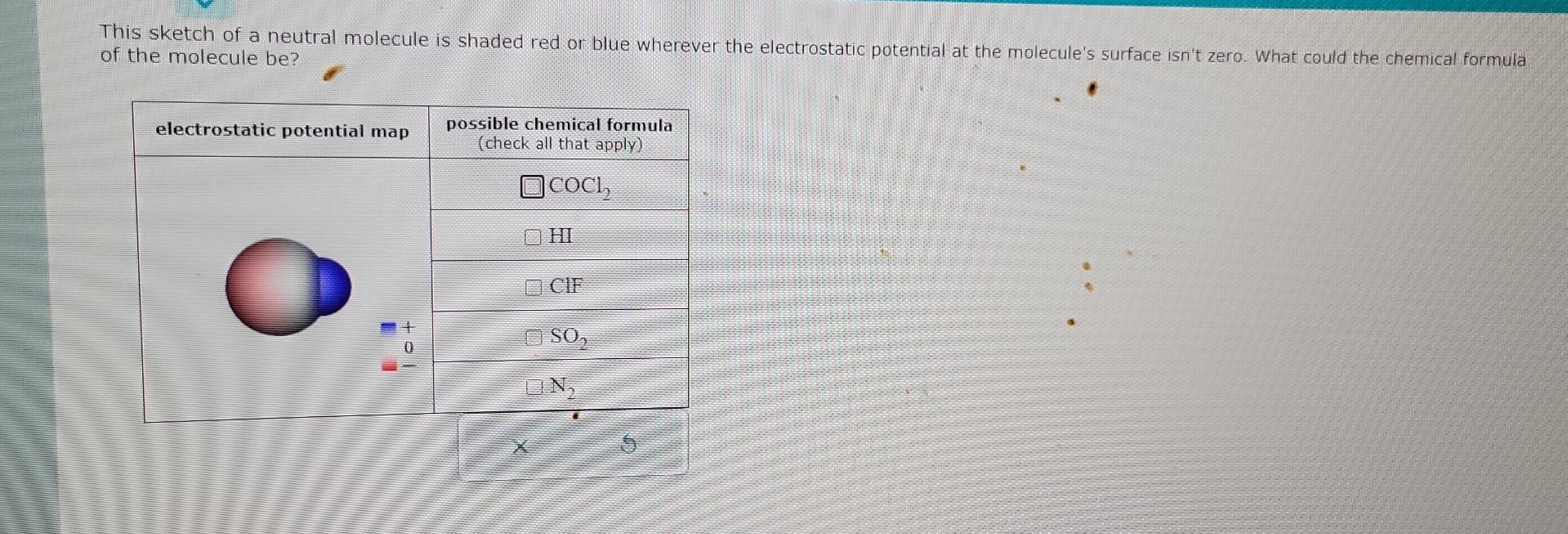 Solved This sketch of a neutral molecule is shaded red or | Chegg.com