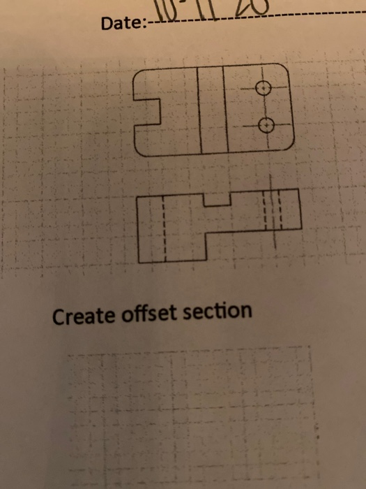 Solved 1 1 Create half section Date:- Create offset | Chegg.com