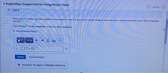 Solved What must the charge (sign and magnitude) of a | Chegg.com
