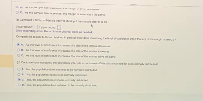 Solved (a) Construct an bos confidence interval about u if | Chegg.com