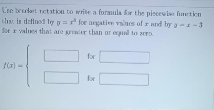 Solved Use bracket notation to write a formula for the | Chegg.com