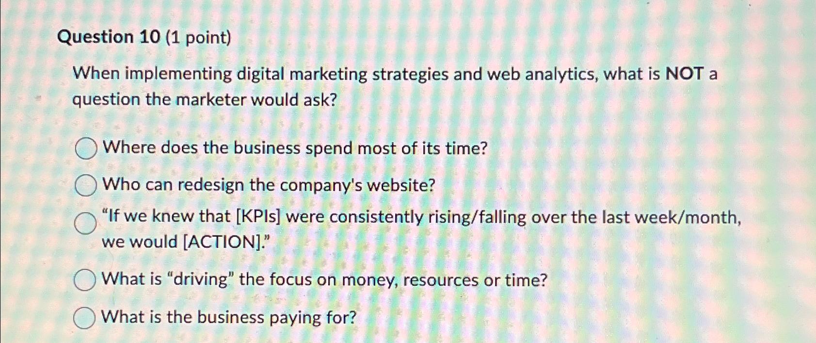 Solved Question 10 (1 point)When implementing digital | Chegg.com Solved Question 10 (1 point)When implementing digital | Chegg.com