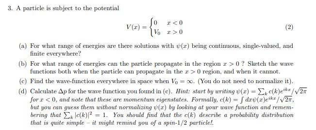 A particle is subject to the | Chegg.com