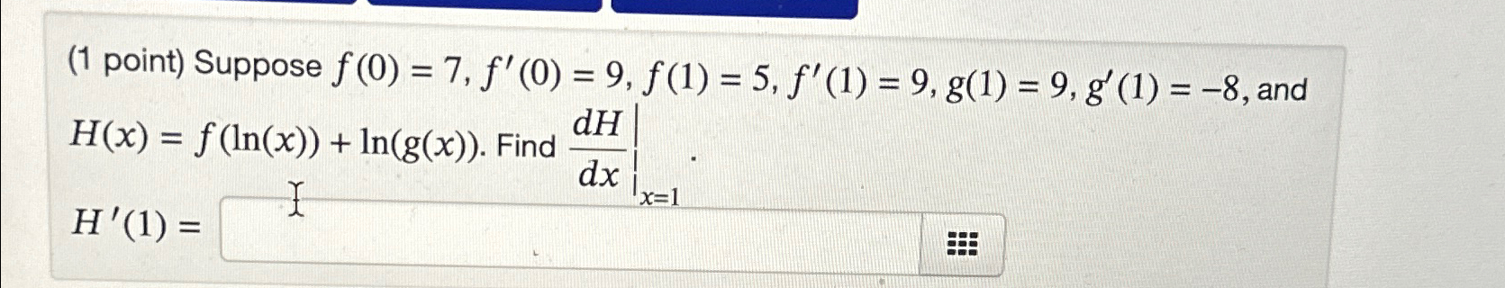 Solved ( 1 ﻿point) ﻿Suppose | Chegg.com