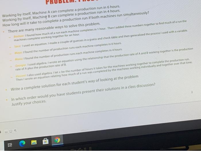 Solved Working by itself, Machine A can complete a | Chegg.com