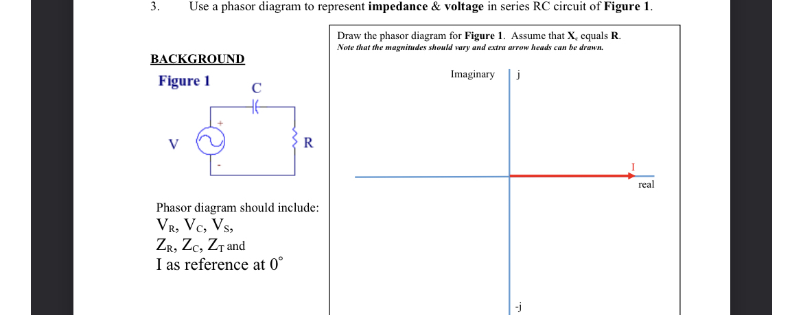 Use a phasor diagram to represent impedance & voltage | Chegg.com