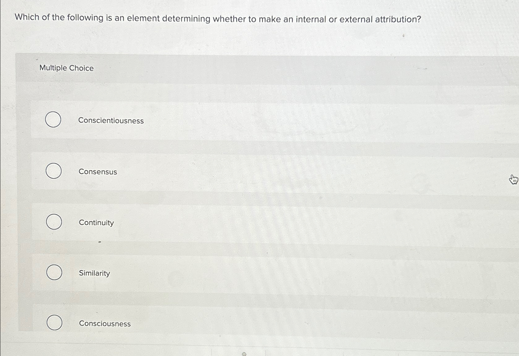 Solved Which of the following is an element determining | Chegg.com
