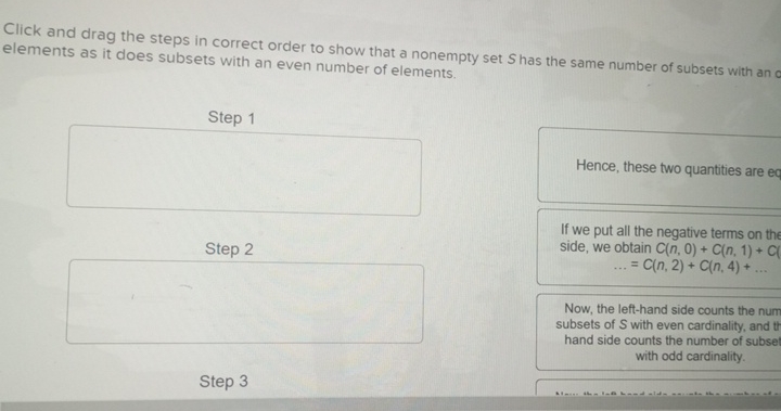 Solved Click and drag the steps in correct order to show | Chegg.com