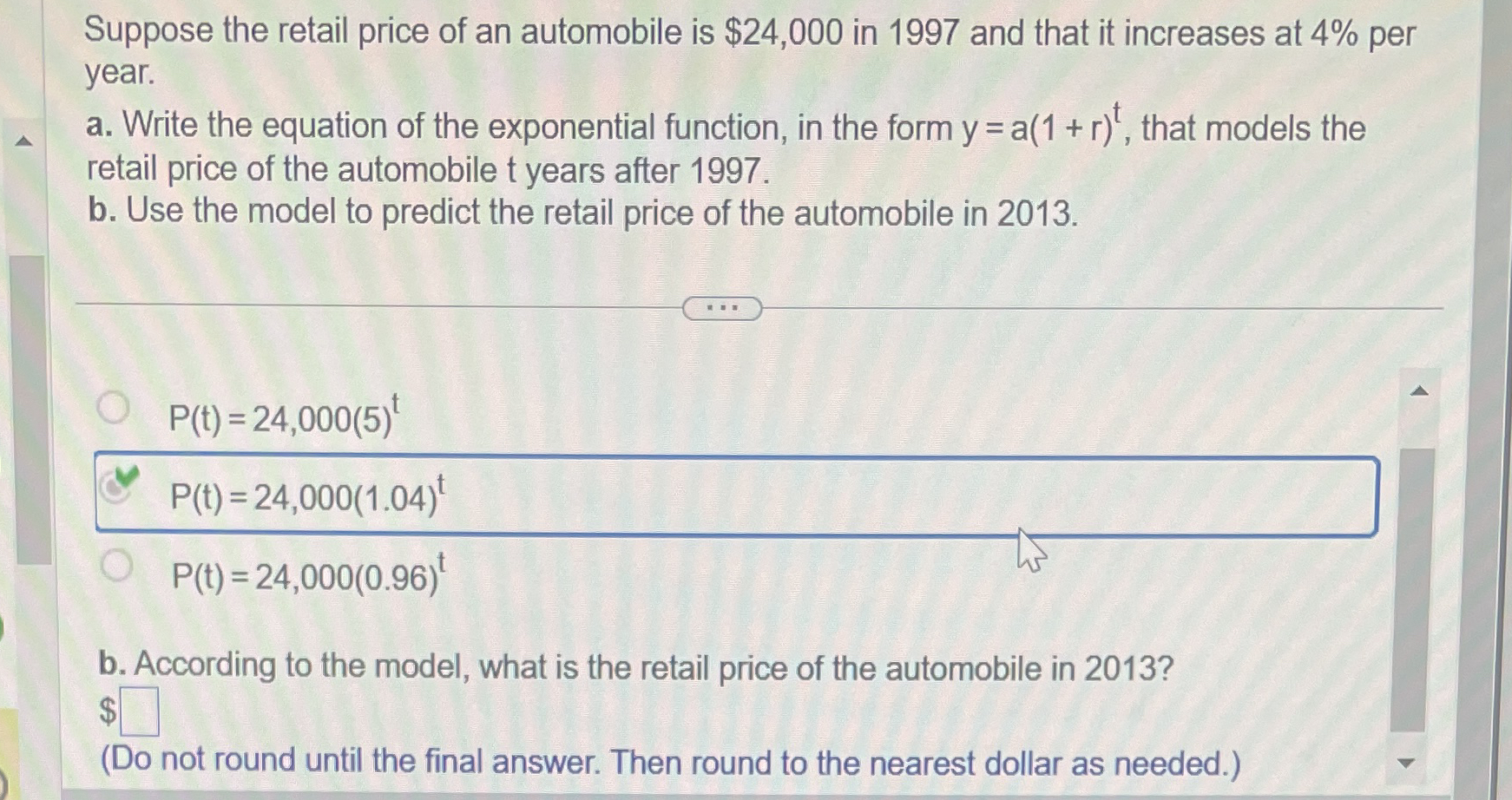 Solved Suppose the retail price of an automobile is $24,000 | Chegg.com
