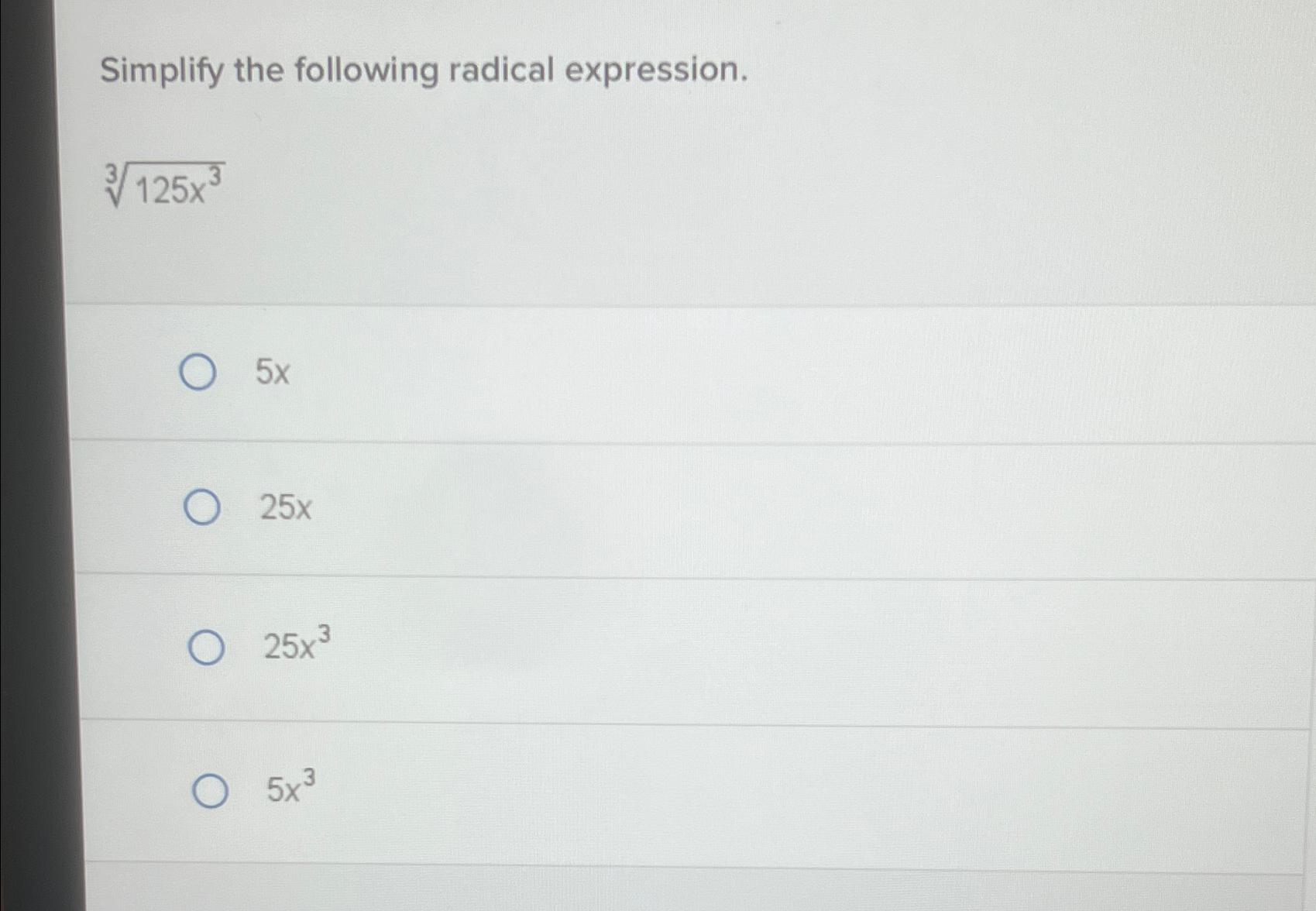 Solved Simplify the following radical | Chegg.com