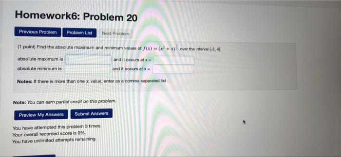 Solved Homework6: Problem 20 Previous Problem Problem List | Chegg.com
