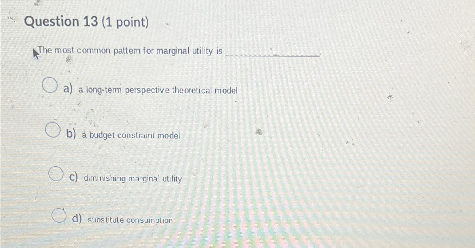 Solved Question 13 (1 ﻿point)The most common pattern for | Chegg.com