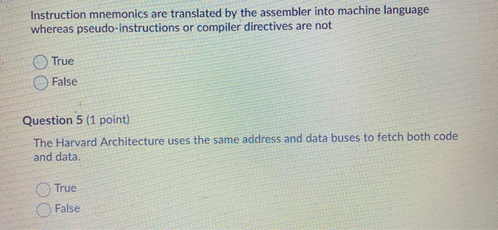 Solved Instruction Mnemonics Are Translated By The Assembler 5632