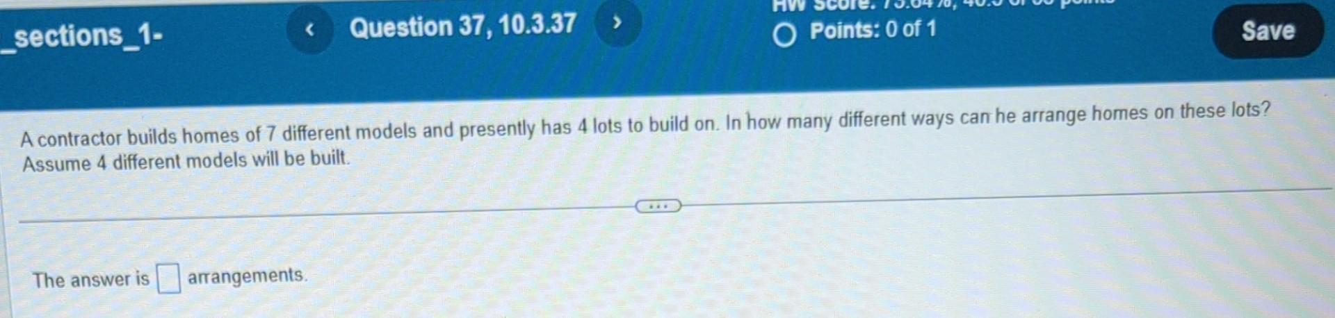 Solved A contractor builds homes of 7 different models and | Chegg.com