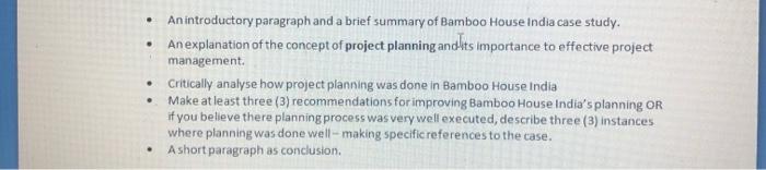 Solved . An introductory paragraph and a brief summary of | Chegg.com