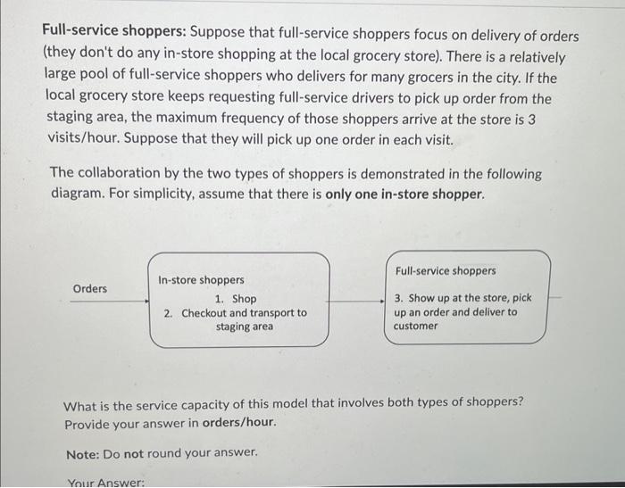 Solved Consider the model in which an order is fulfilled by | Chegg.com