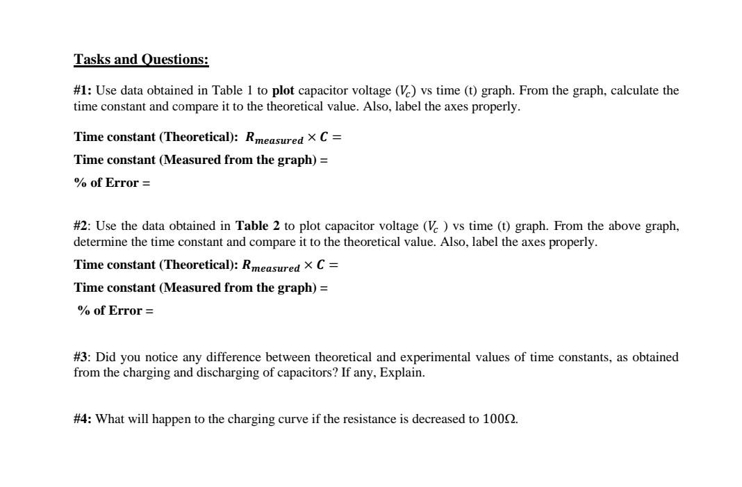 Solved EXPERIMENT 2: CHARGING AND DISCHARGING | Chegg.com
