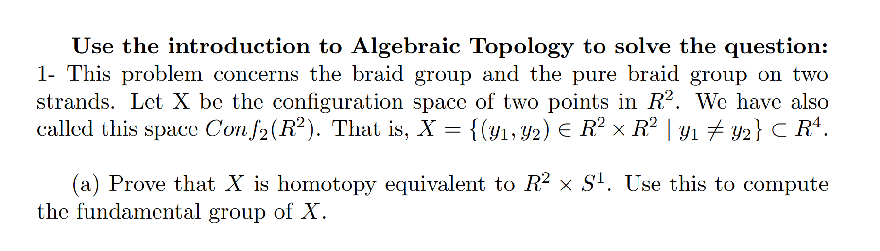 Solved Use the introduction to Algebraic Topology to solve | Chegg.com
