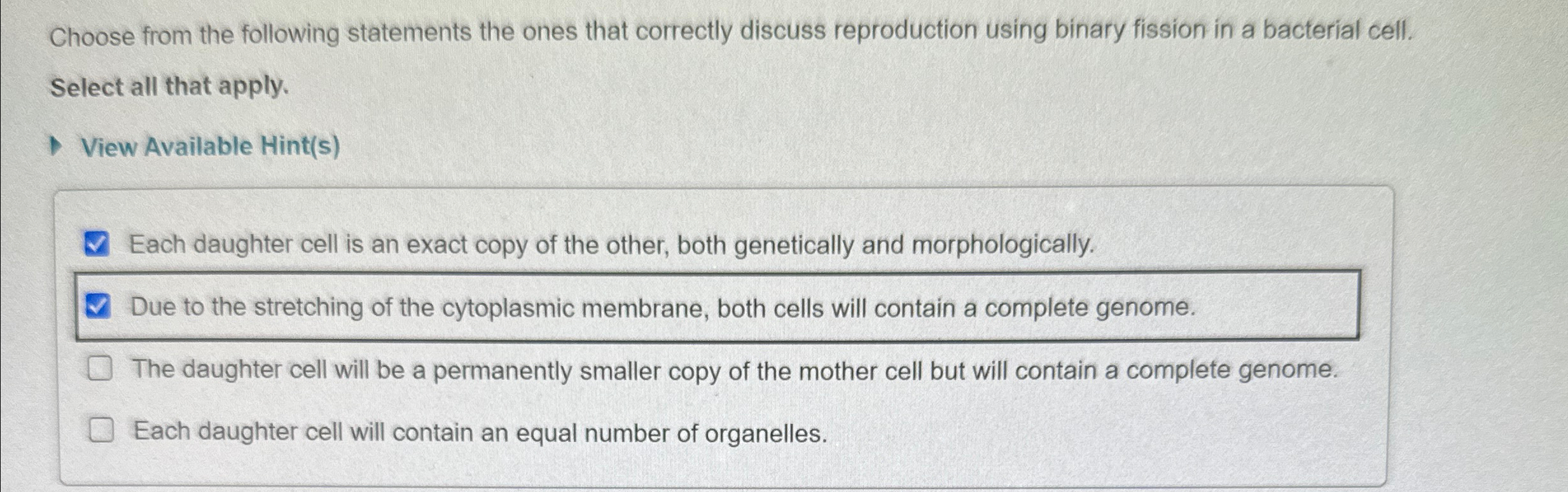 Choose from the following statements the ones that | Chegg.com
