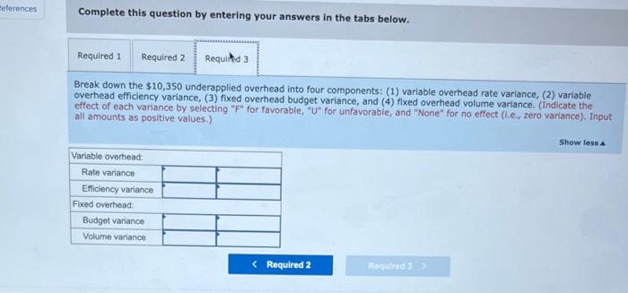 Problem 10A.9 (Algo) Applying Overhead; Overhead | Chegg.com