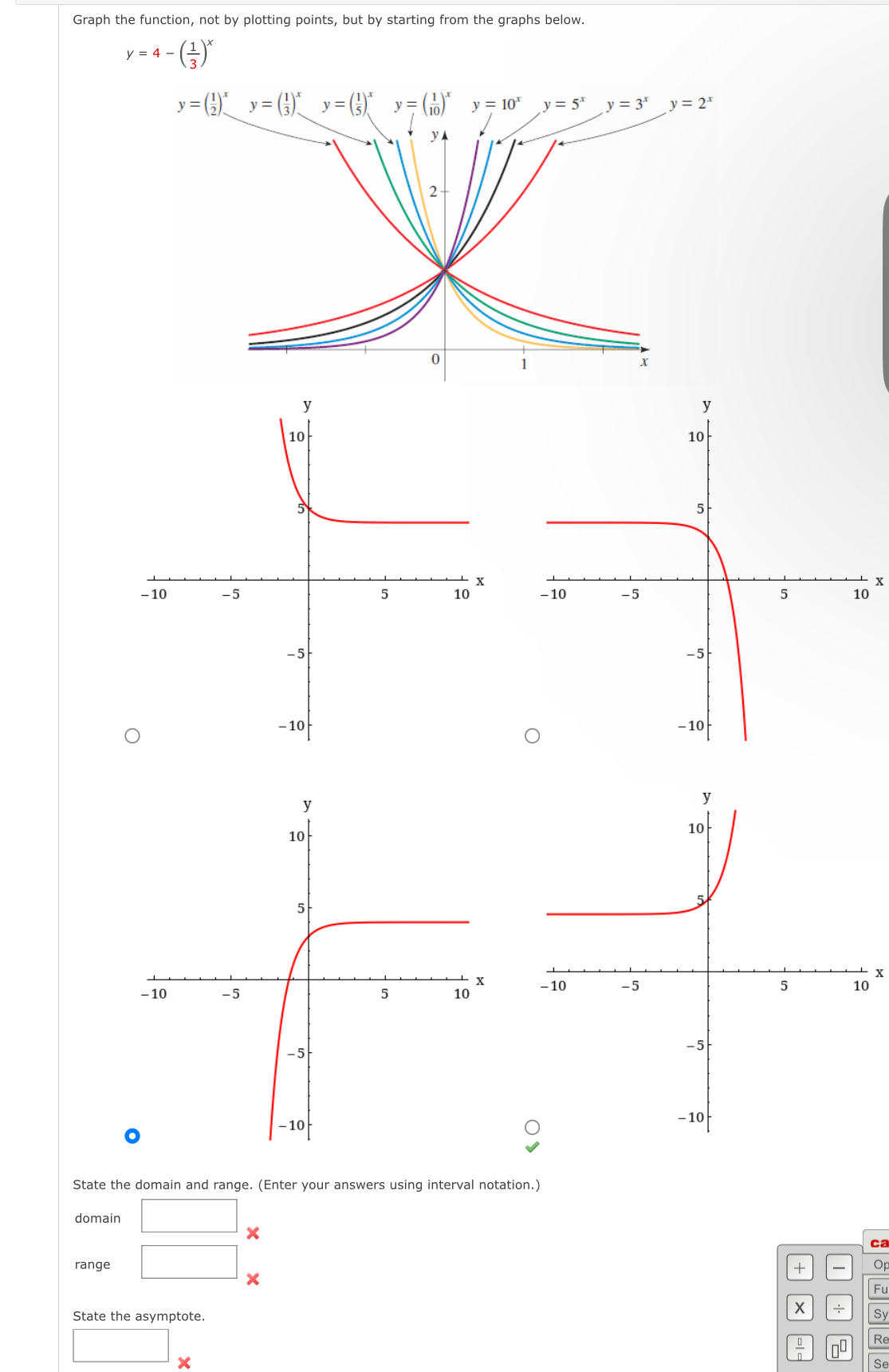 Solved Graph the function, not by plotting points, but by | Chegg.com