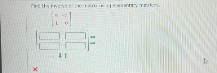 Solved Find the inverse of the matrix using elementary | Chegg.com