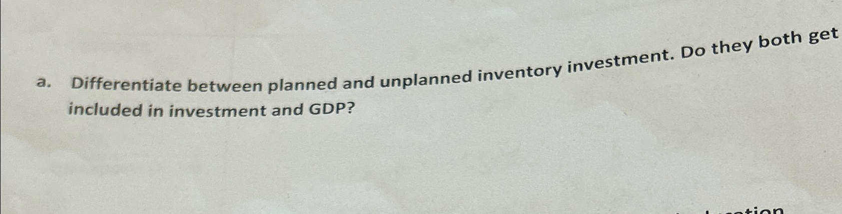Solved a. ﻿Differentiate between planned and unplanned | Chegg.com