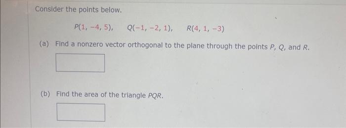Solved Consider the points below. | Chegg.com
