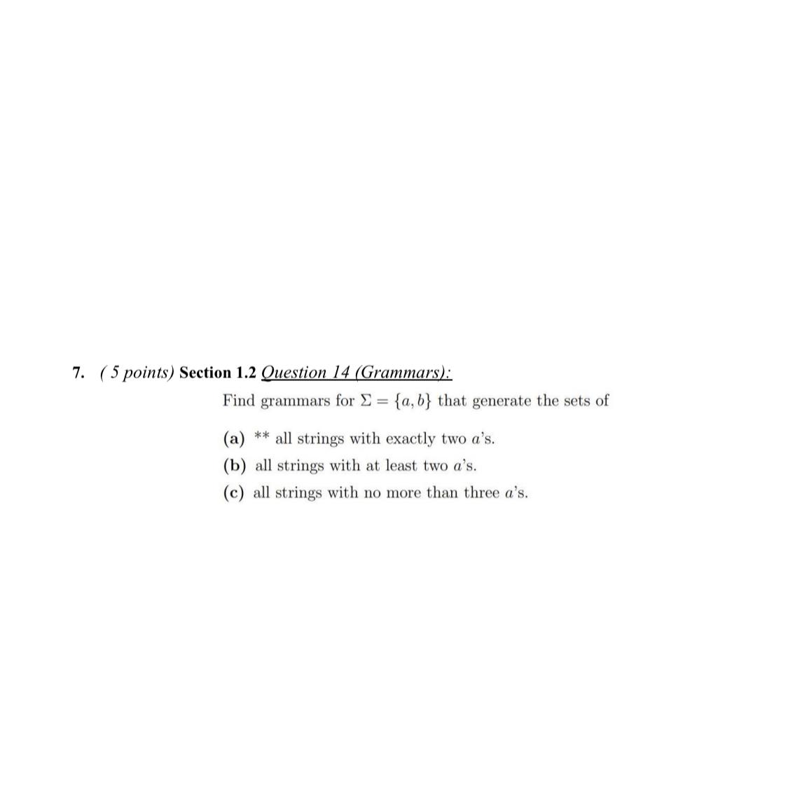 Solved ( 5 ﻿points) ﻿Section 1.2 ﻿Question | Chegg.com