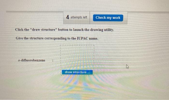 Solved 4 attempts left Check my work Click the "draw | Chegg.com