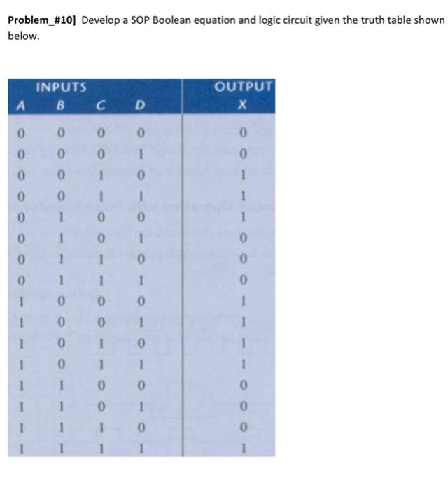 Solved Problem 09] Derive The Sop And Pos Expression For