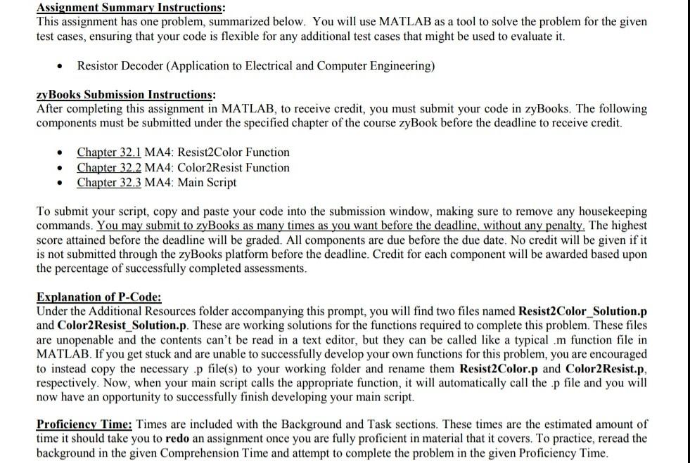 Solved Assignment Summary Instructions: This assignment has | Chegg.com