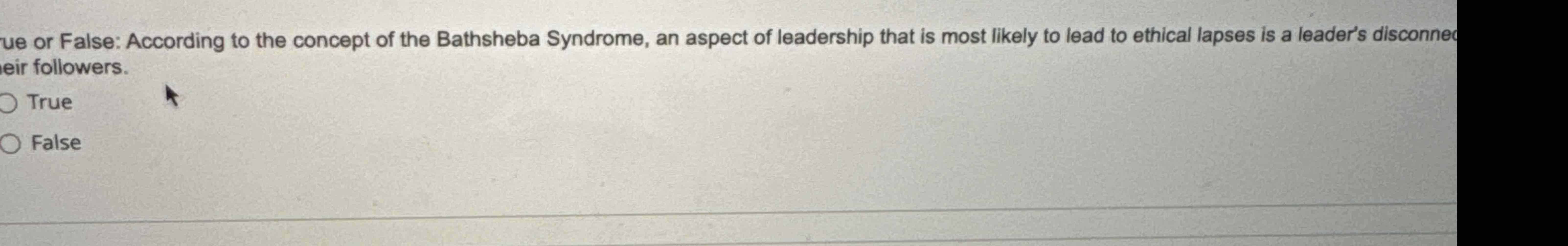 Solved ue or False: According to the concept of the | Chegg.com