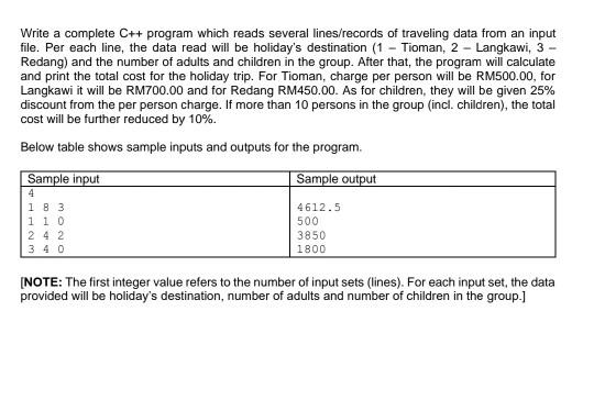Solved 1. Given below is a C++ program which interactively | Chegg.com