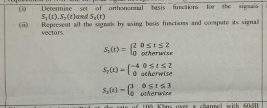 I Determine Set Of Orthonormal Basis Functions For