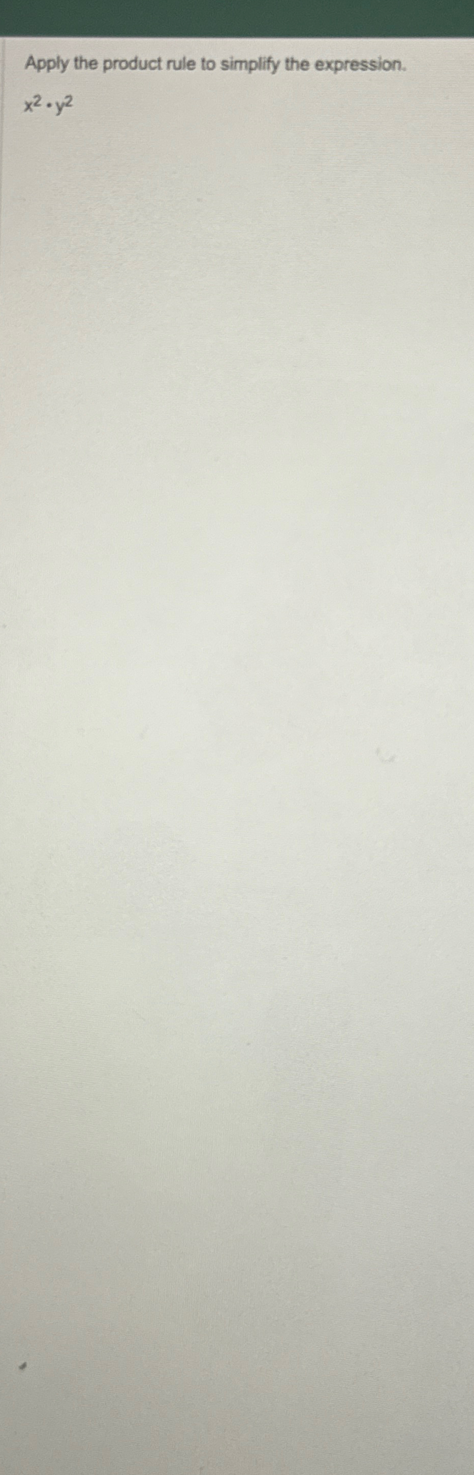 Solved Apply the product rule to simplify the | Chegg.com