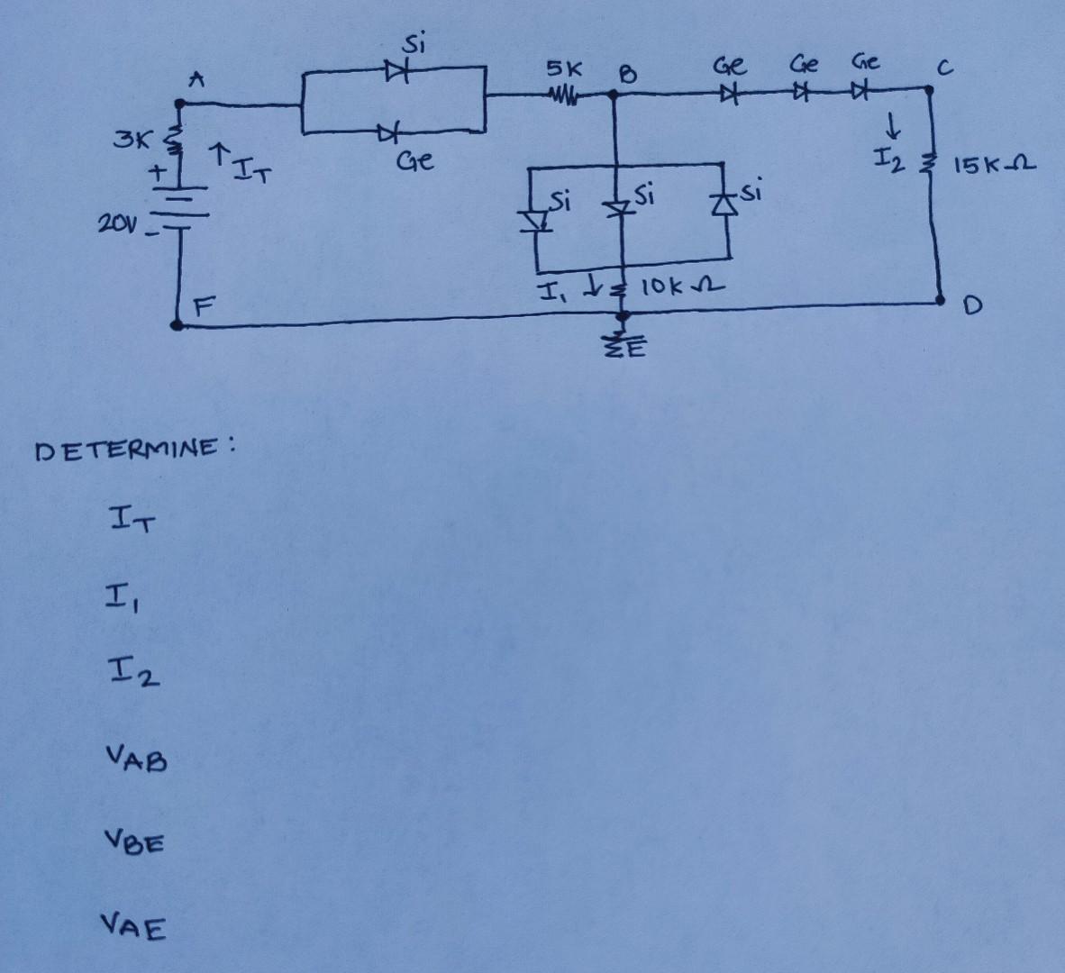 Solved DETERMINE: IT I1 I2 vAB VBE VAE | Chegg.com