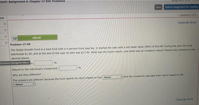 Solved ment: Assignment 4: Chapter 17 EOC Problems Save | Chegg.com