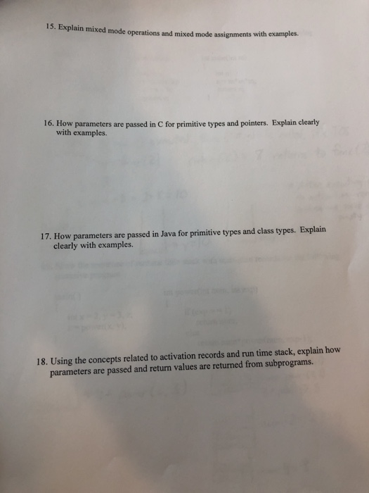Solved 15. Explain mixed mode operations and mixed mode | Chegg.com