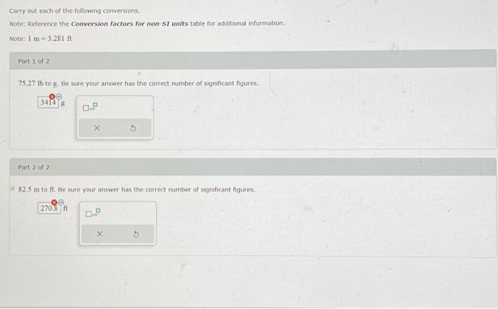 Solved Carry out each of the following conversions. Note: | Chegg.com