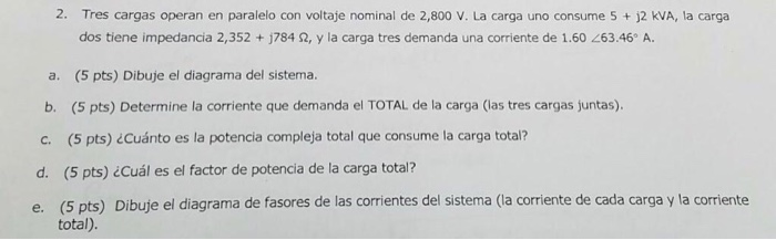 Solved Three loads operate in parallel with a nominal | Chegg.com