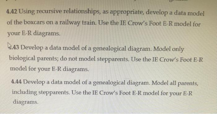 Solved 4.42 Using recursive relationships, as appropriate, | Chegg.com