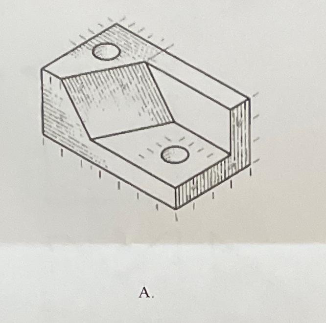 Solved Instructions: - Using third-angle projection, create | Chegg.com