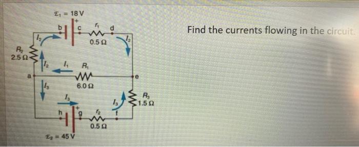 Solved Find the currents flowing in the circuits | Chegg.com