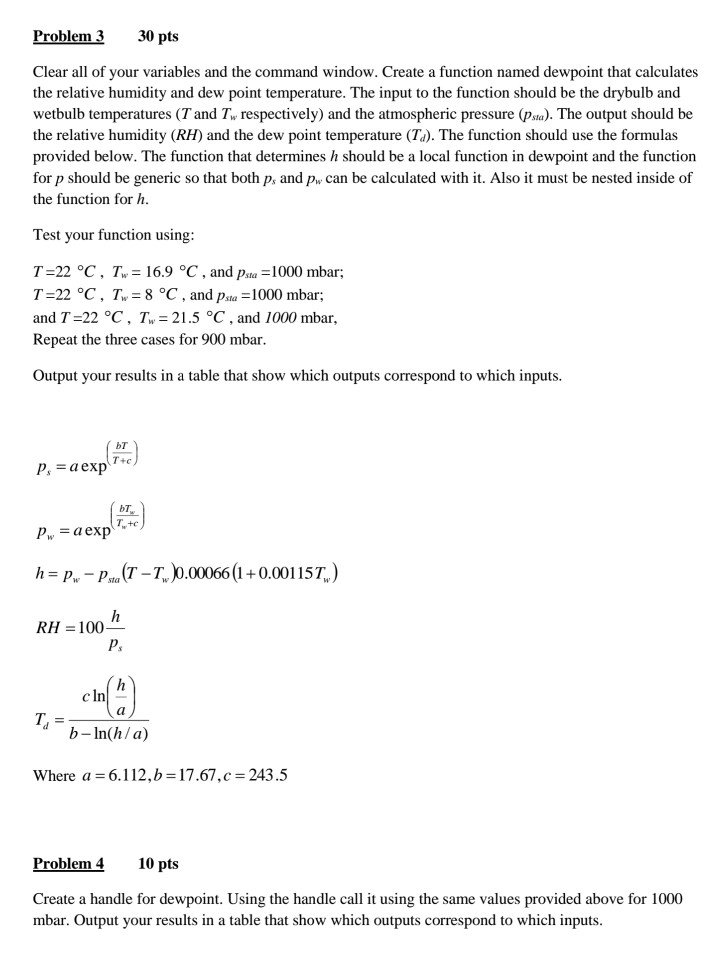 Solved Write A Matlab Script File And Corresponding Function 1653