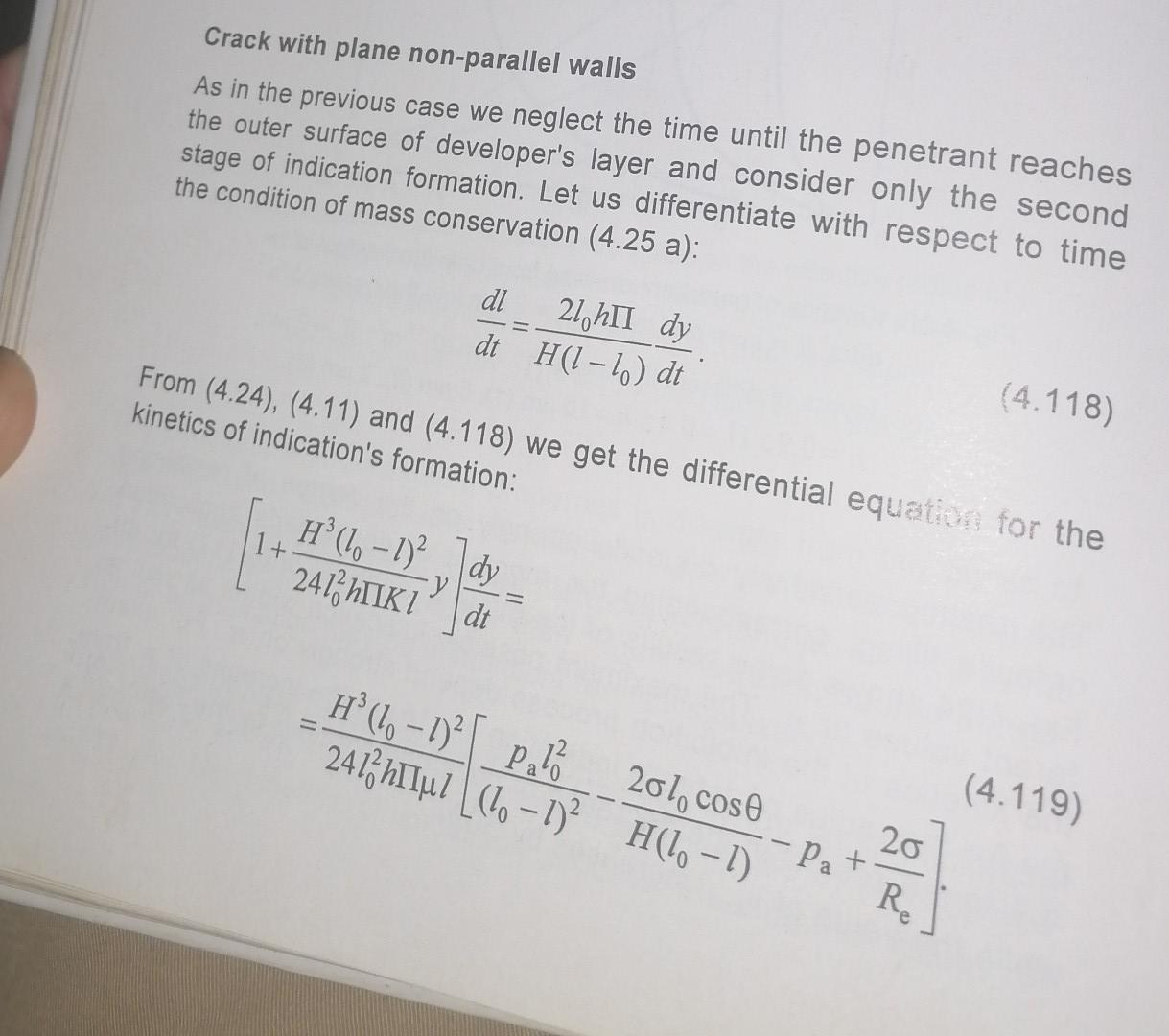 Solved Crack with plane non-parallel walls As in the | Chegg.com