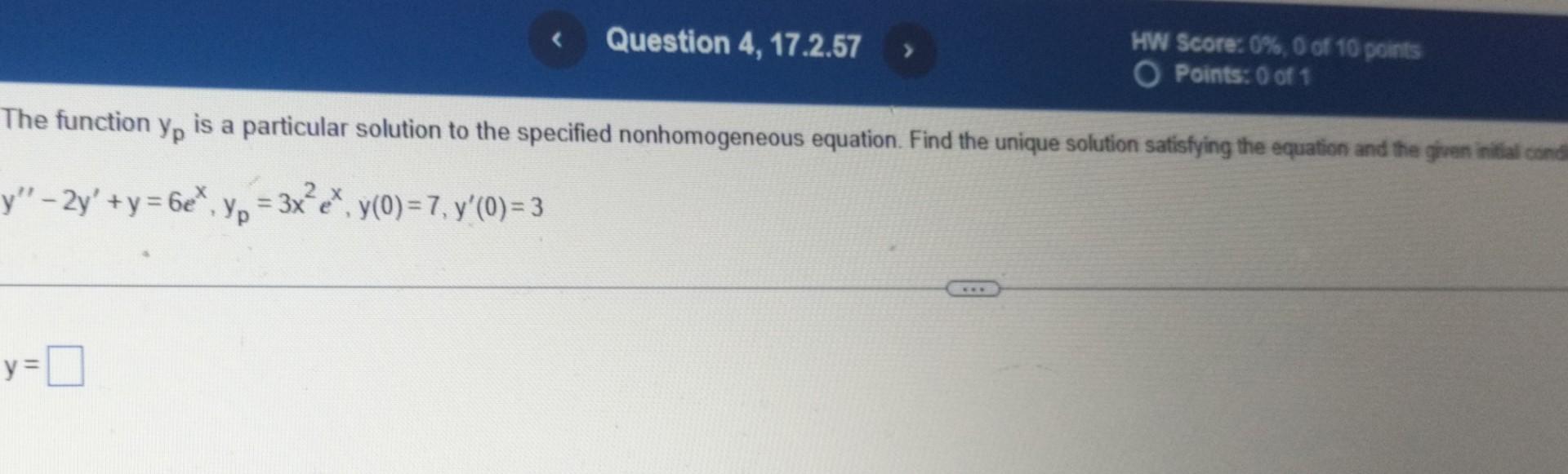 Solved The function yp is a particular solution to the | Chegg.com